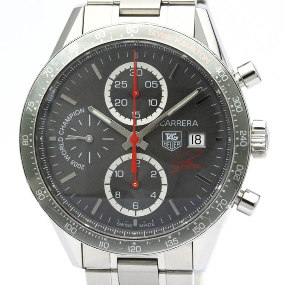 Tag Heuer | Accessories | Polished Tag Heuer Carrera Chronograph Lewis ...